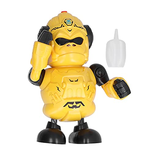 Zerodis Kids Robot Toys, Boys Robot Toys Gorilla Shaped Mist Spraying Kids Robots Gifts with Lights Sounds for Kid 3-8 Year Birthday Gift Present(Yellow)