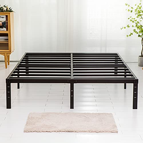 Wulanos California King Bed Frames 18 inches Tall, 3500lbs Heavy Duty Metal Platform with Steel Slats Support, No Box Spring Needed, Sturdy and Noise-Free