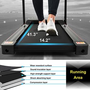 FYC Folding Treadmills for Home - 2.25HP Electric Treadmill 265 LBS Weight Capacity, Easy Assemble with Incline/LCD Display, Portable Running Walking Workout for Home Gym Saver Space