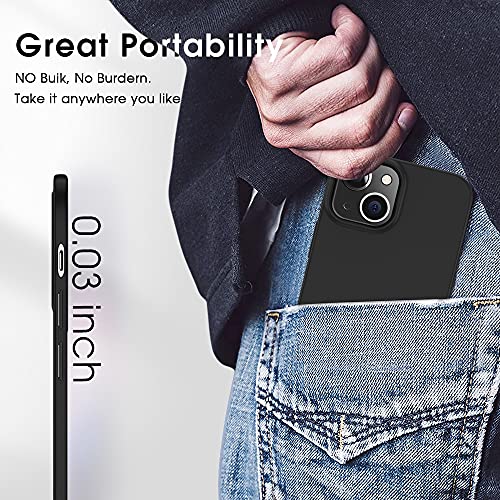 X-level Compatible iPhone 13 Mini Case Slim Fit Ultra-Thin [Guardian Series] Soft TPU Matte Finish Coating Phone Cases Lightweight Back Cover for iPhone 13 Mini with Comfortable Grip (2021)- Black