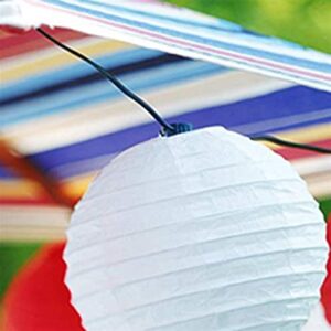 Lantern 30 Pcs 4 inch-12 inch White Paper Lantern Chinese Lanterne Papier Lampion Wedding Party Halloween Christmas Event Hanging Decor (Color : White)