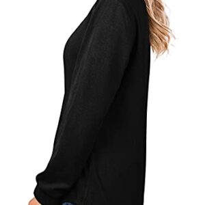 Aokosor Tunic Tops to Wear with Leggings Womens Long Sleeve Sweatshirts Lightweight Fall Outfits L