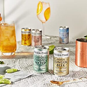 Fever Tree Elderflower Tonic Water - Premium Quality Mixer - Refreshing Beverage for Cocktails & Mocktails. Naturally Sourced Ingredients, No Artificial Sweeteners or Colors - 150 ML Cans - Pack of 24