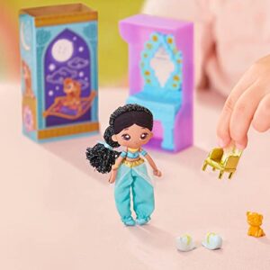 SWEET SEAMS 6" Soft Rag Doll Amazon Exclusive Bundle Pack – 2pc Toy | Disney Princess, Tangled Rapunzel and Art Studio Playset Plus Aladdin-Jasmine Vanity Playset