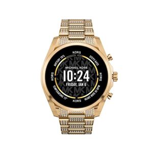 michael kors men's or women's gen 6 44mm touchscreen smart watch with alexa built-in, fitness tracker, sleep tracker, gps, music control, smartphone notifications (model: mkt5136v)