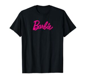 barbie classic pink logo t-shirt