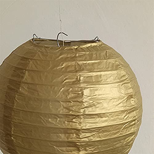 YXYX Chinese Lanterns 2021 Decorative Party Paper Lanterns 20 Pcs Gold White Black Round Japanese/Chinese Lantern Lanterne Papier for Wedding Outdoor Ceiling Decoration