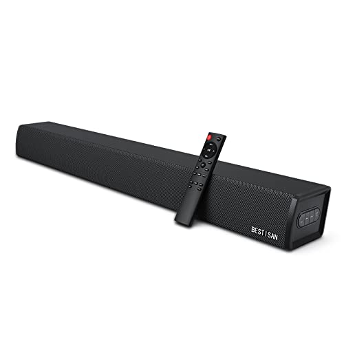 Bestisan TV Speaker, Sound Bar for TV with Bluetooth, Optical, HDMI-ARC and AUX Connectivity,34 inch 100W, Includes Remote Control