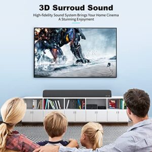 Bestisan TV Speaker, Sound Bar for TV with Bluetooth, Optical, HDMI-ARC and AUX Connectivity,34 inch 100W, Includes Remote Control