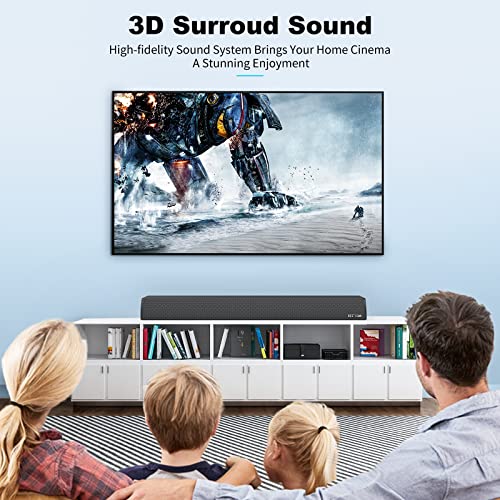 Bestisan TV Speaker, Sound Bar for TV with Bluetooth, Optical, HDMI-ARC and AUX Connectivity,34 inch 100W, Includes Remote Control