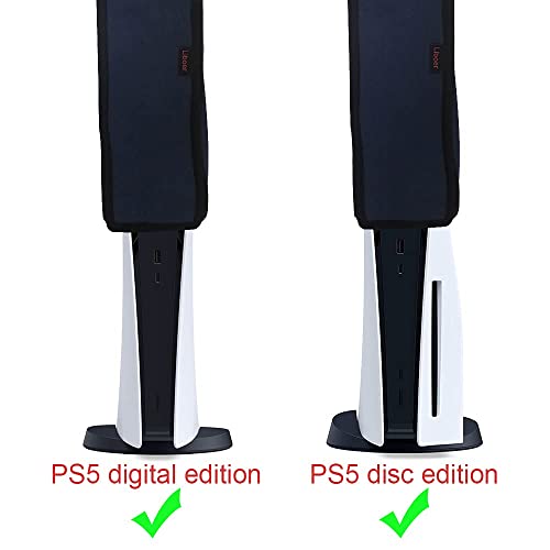 pS5 Case Cover Dust Proof Cover for PlaySATOION 5 Game Console Protector Anti Scratch Washable Dust Cover Sleeve for PS5 Accessories Digital Edition & Disc Edition (Navy Blue)