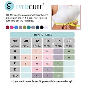 Evercute Racerback Sports Bras Padded Y Racer Back Cropped Bras for Yoga Workout Fitness Low Impact