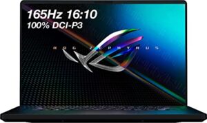 asus rog zephyrus m16 16" wqxga 165hz gaming notebook computer, intel core i9-11900h 2.5ghz, 16gb ram, 1tb ssd, nvidia geforce rtx 3060 6gb, windows 10 home, free upgrade to windows 11, off black