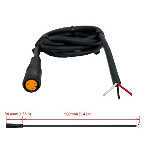 BEISGUANGS Julet 3Pin Female Waterproof Cable Electric Bike Extension Cable Connector for Ebike Light Throttle Ebrake Display