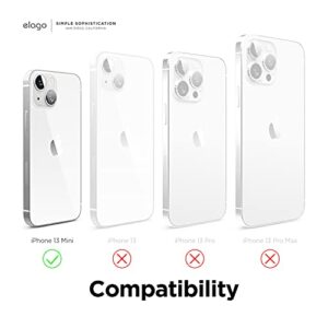 elago Compatible with iPhone 13 Mini Case, Liquid Silicone Case, Full Body Screen Camera Protective Cover, Shockproof, Slim Phone Case, Anti-Scratch Soft Microfiber Lining, 5.4 inch (White)