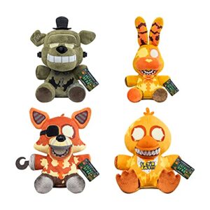 funko pop! five nights at freddy's dreadbear plush set of 4 - dreadbear, grim foxy, jack-o-bonnie and jack-o-chica