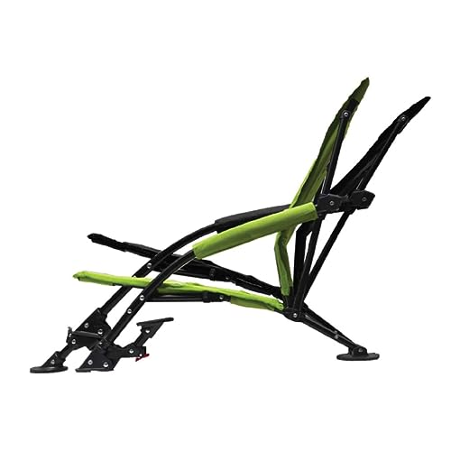 STRONGBACK Beach Chairs - Low Gravity Recliner 2.0 Portable Beach Chair - with Built-in Lumbar Support, Heavy Duty Folding Beach Chairs, Great for Travel, Lime Green/Gen 2