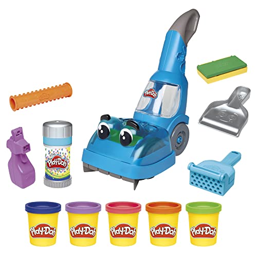 Play-Doh Zoom Vacuum and Cleanup Toy, Kids Cleaner with 5 Cans