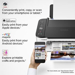 Canon PIXMA 3522 Series All-in-One Color Inkjet Printer I Print Copy Scan I Mobile Printing I Wireless I 1.5" Segment LCD I 50 Sheets Paper Tray I 4800 x 1200 dpi I Black + Printer Cable