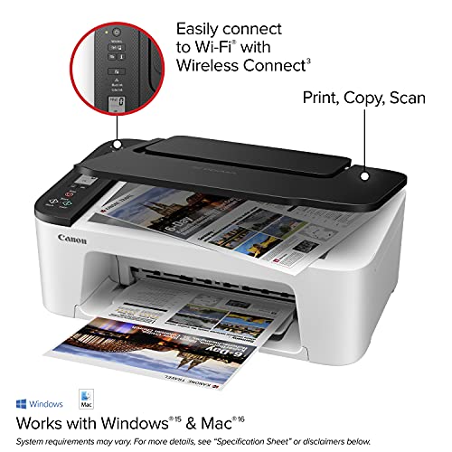 Canon PIXMA 3522 Series All-in-One Color Inkjet Printer I Print Copy Scan I Mobile Printing I Wireless I 1.5" Segment LCD I 50 Sheets Paper Tray I 4800 x 1200 dpi I Black + Printer Cable