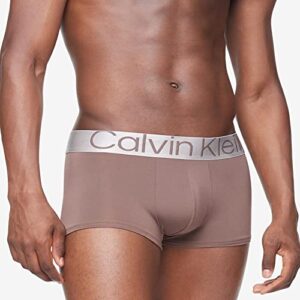 Calvin Klein Men's Reconsidered Steel Micro 3-Pack Trunk, Big City TAN, Berry Sangria, Black, M