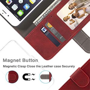 Infinix Smart 5A Case, Leather Wallet Case with Cash & Card Slots Soft TPU Back Cover Magnet Flip Case for Infinix Smart 5A (6.6”)