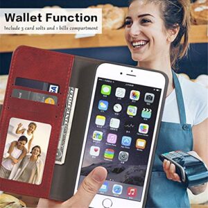 Infinix Smart 5A Case, Leather Wallet Case with Cash & Card Slots Soft TPU Back Cover Magnet Flip Case for Infinix Smart 5A (6.6”)