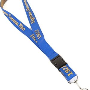 Sigma Gamma Rho Classic Woven Embroidered Lanyard [Royal Blue]