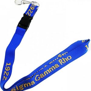 Sigma Gamma Rho Classic Woven Embroidered Lanyard [Royal Blue]