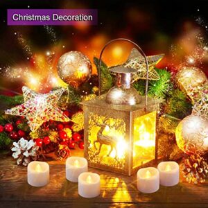 SingTok 12PCS Candles Battery Operated with Timer Realistic Electric Fake Candle Flickering Flameless LED Tea Light with Melted Wave Open for Seasonal & Festival Celebration Centerpieces (Warm White)