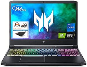 acer newest predator helios 300 gaming laptop | nvidia geforce rtx 3060 | intel i7-11800h | 15.6" fhd 144hz 3ms ips | win 10 h | killer wifi 6 | accessories (32gb ram | 2tb pcie ssd |1tb hdd)