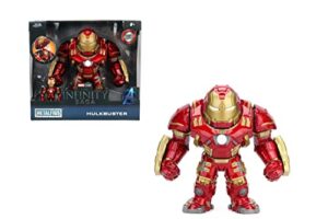 jada toys marvel 6" hulkbuster & 2" iron man die-cast collectible toy figure, red,33431