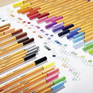 STABILO Fineliner point 88 - Pack of 15 - Assorted Colours