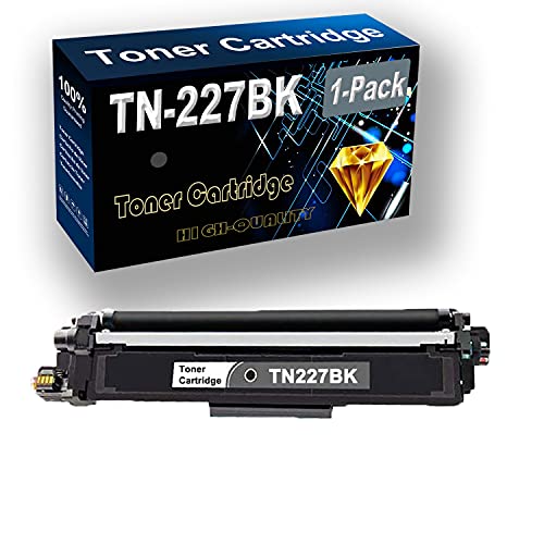 Kolasels 1-Pack (Black) Compatible Toner Cartridge Replacement for TN-227 TN227 TN-227BK Printer Cartridge use for HL-L3210CW HL-L3230CDW HL-L3270CDW Printer