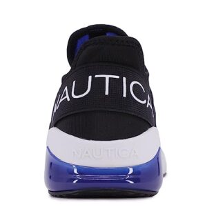 Nautica Kids Toddler Light Up Flashing Sneaker Athletic Slip-On Bungee Running Shoes Boy-Girl Toddler Little Kid-Neave Buoy Light-Black Cobalt-11