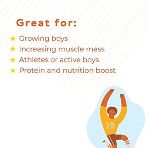 Healthy Heights Grow Daily Boys 10+ Shake Mix Bag Protein Powder (Vanilla) - Developed by Pediatricians - High in Protein Nutritional Shake - Contains Key Vitamins & Minerals