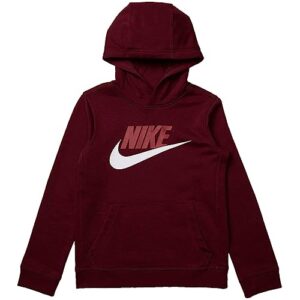 nike boy's sportswear club fleece pullover (little kids/big kids) dark beetroot lg (14-16 big kid)