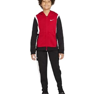 Nike Boy's Elite Full Zip Hoodie (Little Kids/Big Kids) University Red/Black/White/White MD (10-12 Big Kid)