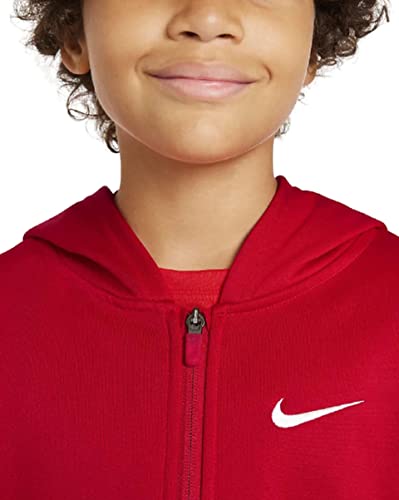 Nike Boy's Elite Full Zip Hoodie (Little Kids/Big Kids) University Red/Black/White/White MD (10-12 Big Kid)