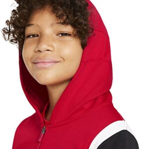 Nike Boy's Elite Full Zip Hoodie (Little Kids/Big Kids) University Red/Black/White/White MD (10-12 Big Kid)