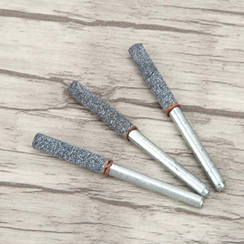 Grinding Stone, 3Pcs 4Mm 5/32In Diamond Chainsaw Sharpener Burr Stone File Sharpening Tool For Rotating Tool（Cylindrical）