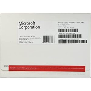 microsoft windows server 2022 standard 64-bit license - 16 core - oem - dvd