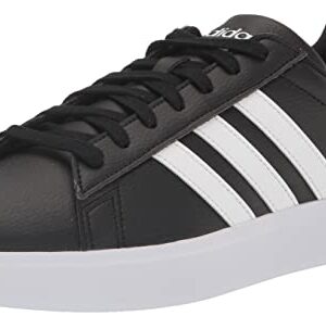 adidas Men's Grand Court 2.0 Tennis Shoe, Core Black/FTWR White/Core Black, 11