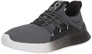 adidas men's lite racer adapt 5.0 running shoe, white/black/white, 9.5