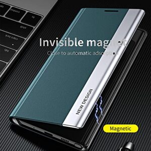 CCSmall for Xiaomi Redmi Note 10 Pro/Note 10 Pro Max Bracket Pagnetic Leather Cover TPU Shockproof Protection Flip Phone Case for Xiaomi Redmi Note 10 Pro Max CX Black