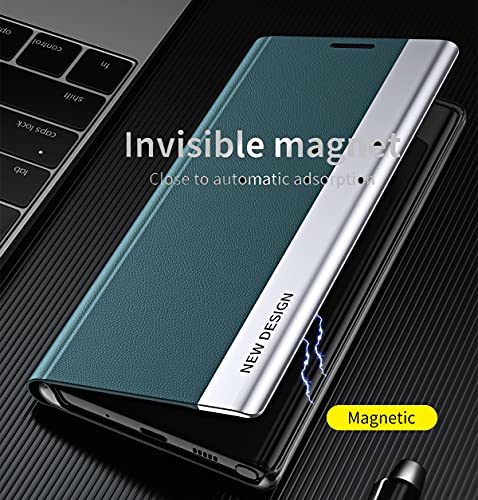 CCSmall for Xiaomi Redmi Note 10 Pro/Note 10 Pro Max Bracket Pagnetic Leather Cover TPU Shockproof Protection Flip Phone Case for Xiaomi Redmi Note 10 Pro Max CX Black