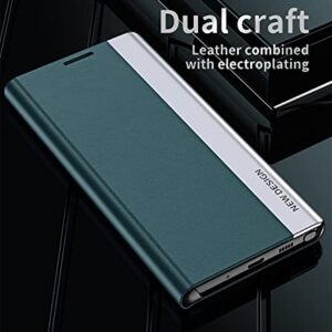 CCSmall for Xiaomi Redmi Note 10 Pro/Note 10 Pro Max Bracket Pagnetic Leather Cover TPU Shockproof Protection Flip Phone Case for Xiaomi Redmi Note 10 Pro Max CX Black