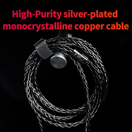 FiiO LC-RC Earphones/Headphone Upgrade Cable High-Purity Silver-Plated Monocrystalline Copper 2.5mm/3.5mm/4.4mm Swappable Plug