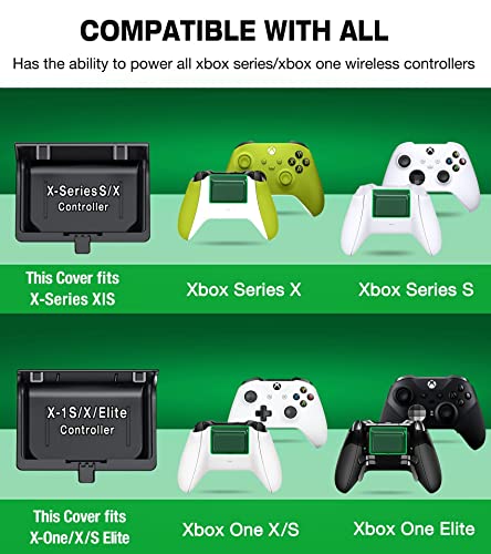 Controller Charger for Xbox Series X/Xbox One Controller, Charging Station with Dual Controller Battery Pack, 4 Battery Cover, 1 Rechargeable Charging Cable, Remote Stand Charger Station for Xbox