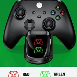 Controller Charger for Xbox Series X/Xbox One Controller, Charging Station with Dual Controller Battery Pack, 4 Battery Cover, 1 Rechargeable Charging Cable, Remote Stand Charger Station for Xbox